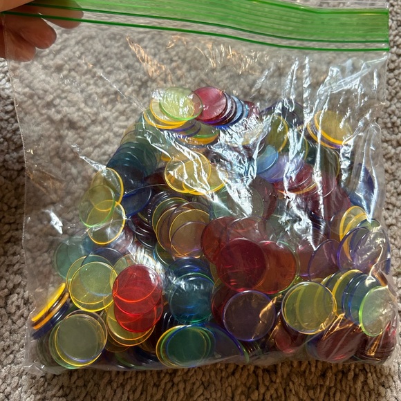 Amazon | Party Supplies | Colorful Transparent Party Tokens Bingo Chips ...